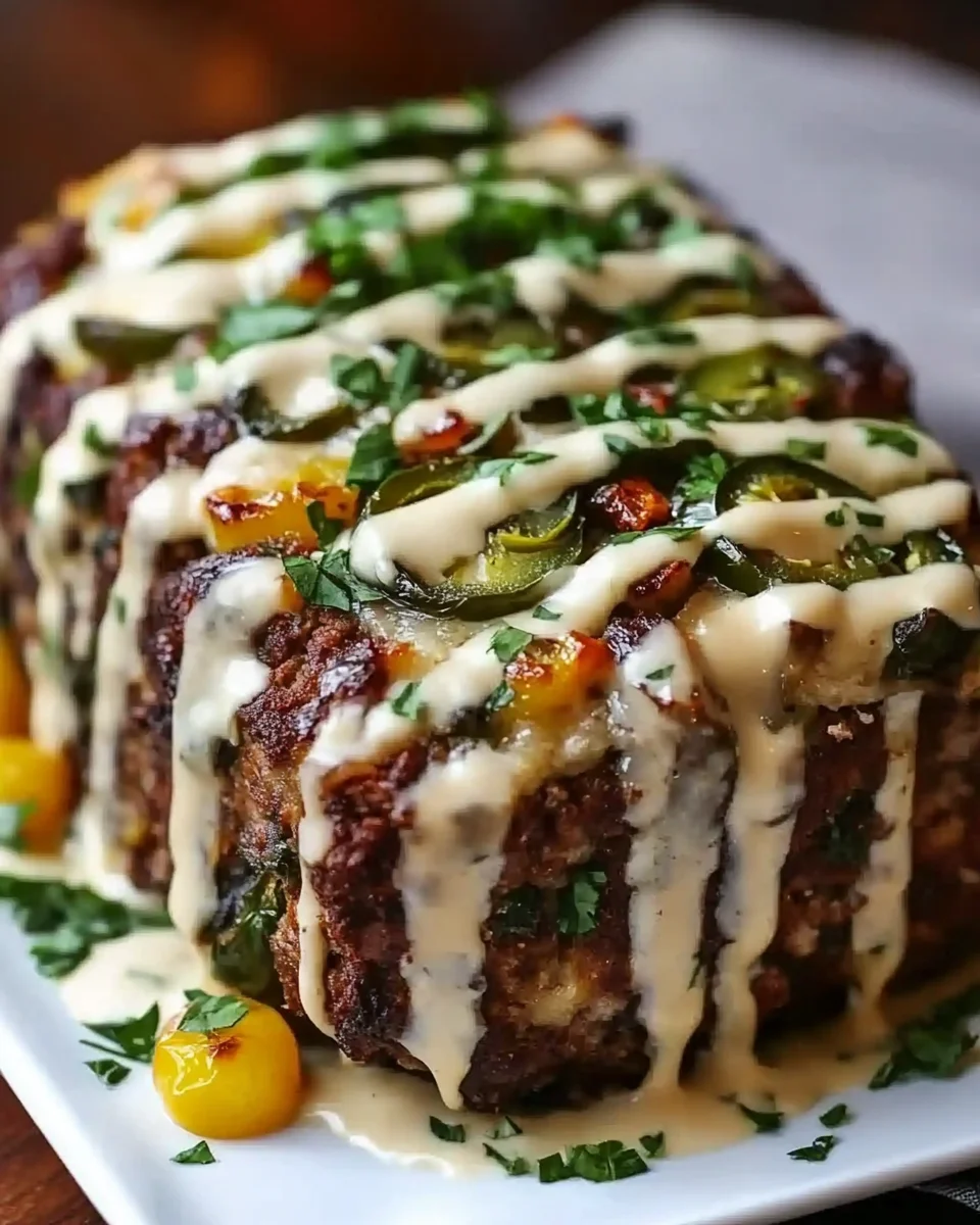 Smoky Jalapeño Popper Meatloaf with Creamy Ranch Drizzle: A Bold Take ...