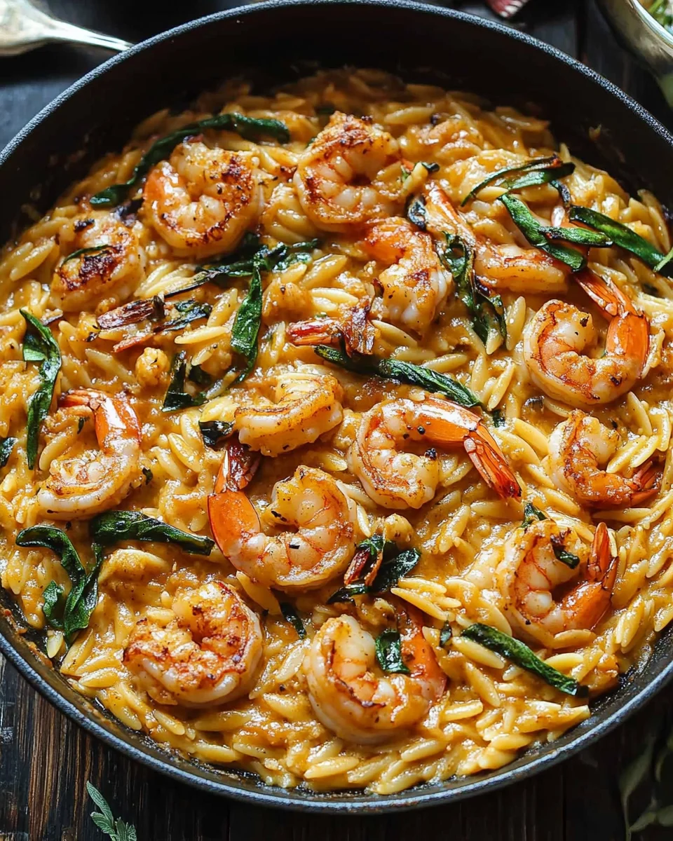 Garlic Butter Shrimp Orzo: A One-Pan Mediterranean Delight