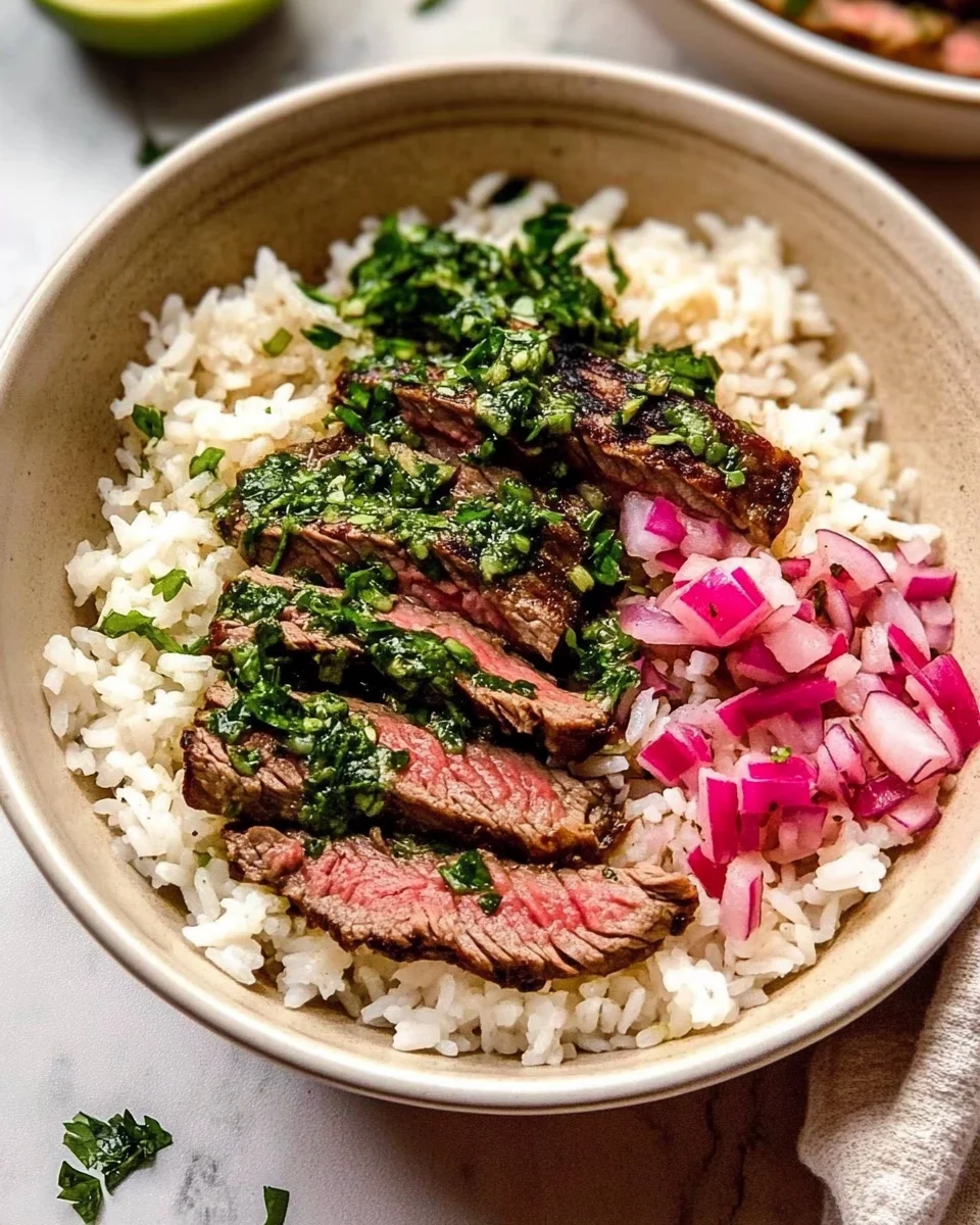 Skirt Steak Rice Bowls with Chimichurri: A Perfect Balance of Bold and ...
