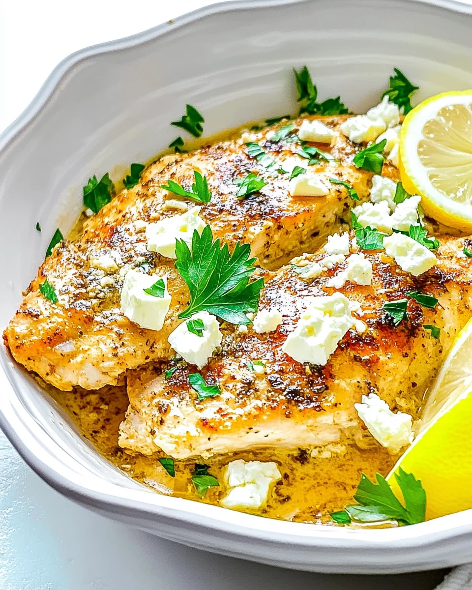 Zesty Greek Chicken with Lemon and Feta: A Mediterranean Delight