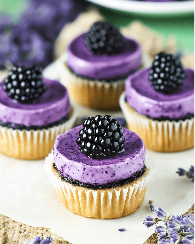 Mini Blackberry Lavender Cheesecakes for a Delightful Treat!