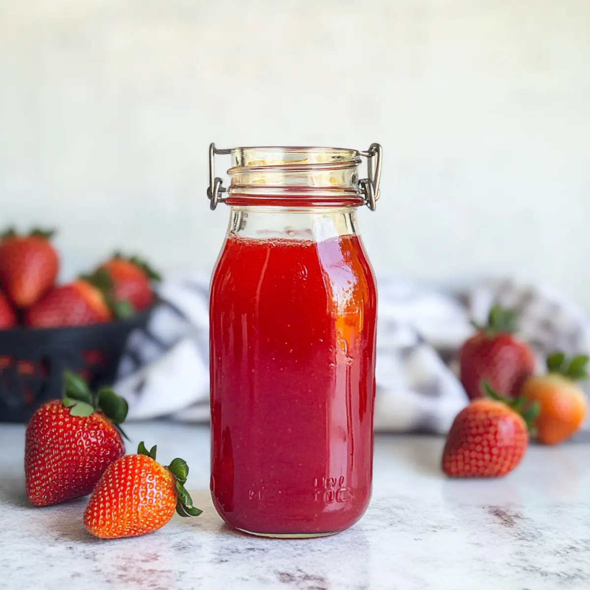 Sweet Summer Strawberry Simple Syrup for Refreshing Drinks
