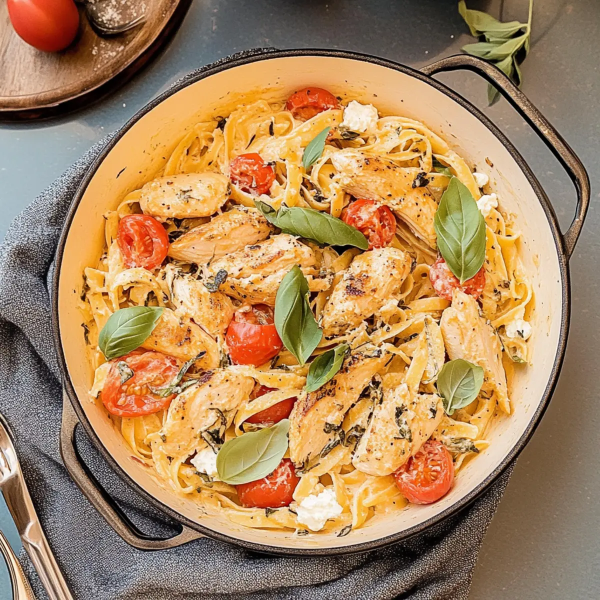 One-Pot Chicken Pasta with Tomatoes: Comforting Italian Delight